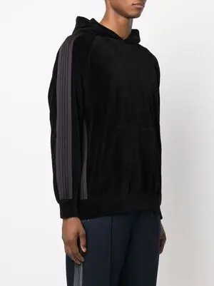 Needles Side-stripe Pullover Hoodie - Black