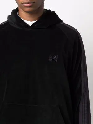 Needles Side-stripe Pullover Hoodie - Black