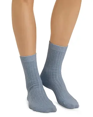 Hanro Unisex Socks Clematis Blue