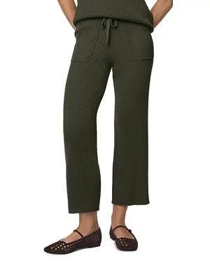 Splendid Georgie Ribbed Drawstring Pants - Green Spruce