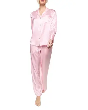 PETITE PLUME Silk Pajama Set - Pink