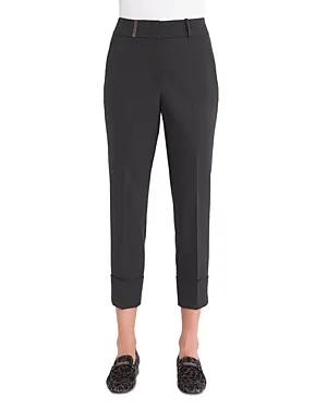 Peserico Peserico Women's Cuffed Hem Trousers Gray