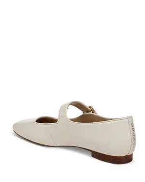 Sam Edelman Michaela Buckled Flats - Ivory
