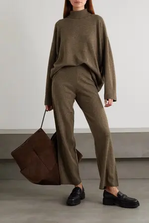 Le Kasha Ottawa Organic Cashmere Straight-leg Pants