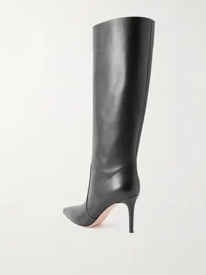 GIANVITO ROSSI Hansen 85 Leather Knee Boots - Black