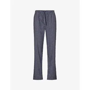 Derek Rose Braemar Cotton-flannel Pyjama Bottoms - Navy
