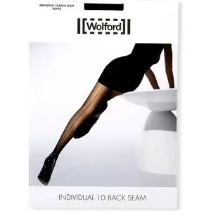 Wolford Individual 10 Back-seam Tights - Black