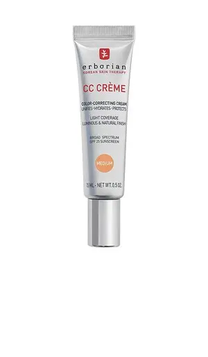 ERBORIAN Travel Cc Cream Color-corrector With Korean 2% Centella Asiatica & Hyaluronic Acid In - Medium
