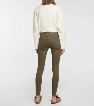 FRAME Le Skinny De Jeanne Mid-rise Jeans - Green
