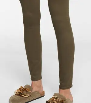 FRAME Le Skinny De Jeanne Mid-rise Jeans - Green