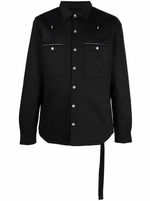 Rick Owens Cotton Shirt Jacket - Black