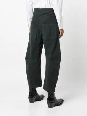 NILI LOTAN Curved-leg Denim Jeans - Grey