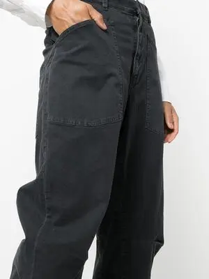 NILI LOTAN Curved-leg Denim Jeans - Grey