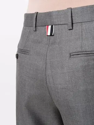 Thom Browne Cuffed-hem Cropped Trousers - Grey