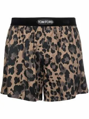 TOM FORD Leopard-print Boxer Shorts - Neutrals