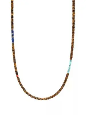 NIALAYA JEWELRY Heishi Faceted Bead-embellished Necklace - Brown