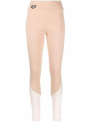 Philipp Plein Stud-detail Sheer-paneling Leggings