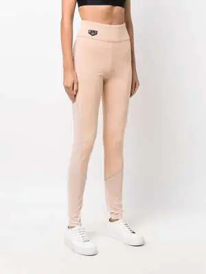 Philipp Plein Stud-detail Sheer-paneling Leggings