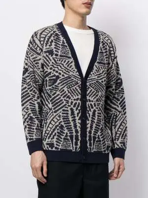 PORTS V Abstract-pattern Cardigan