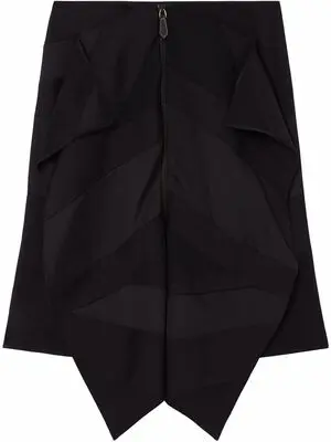 Burberry Flag Print Draped Skirt