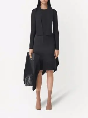 Burberry Flag Print Draped Skirt