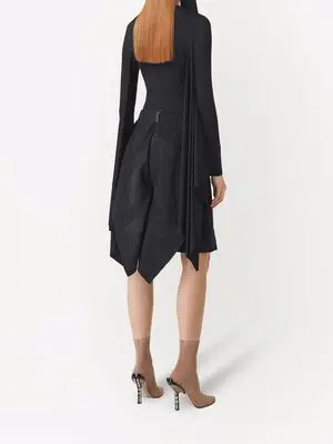 Burberry Flag Print Draped Skirt