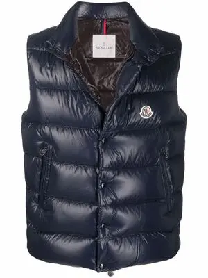 Moncler Tibb High-neck Gilet - Blue
