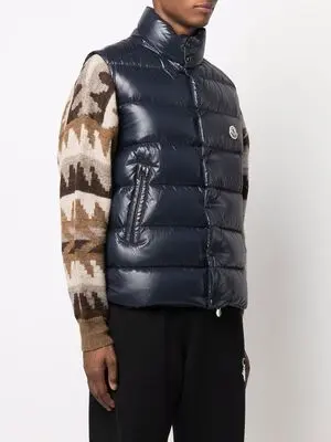 Moncler Tibb High-neck Gilet - Blue
