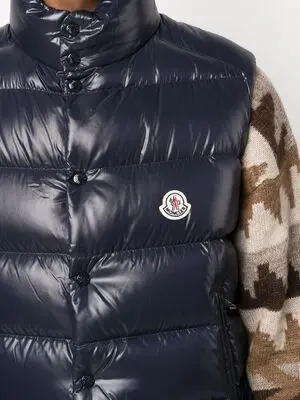 Moncler Tibb High-neck Gilet - Blue
