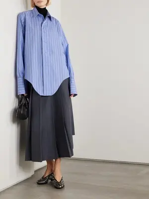 MAISON MARGIELA Striped Cotton-poplin Shirt