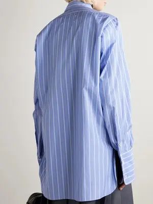 MAISON MARGIELA Striped Cotton-poplin Shirt