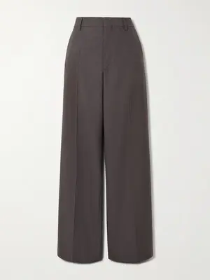 JW Anderson Grain De Poudre Wool Wide-leg Pants
