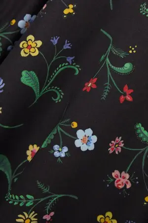 Horror Vacui Ruby Scalloped Floral-print Cotton-poplin Midi Dress