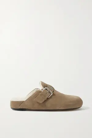 Isabel Marant Mirvin Studded Suede And Shearling Mules