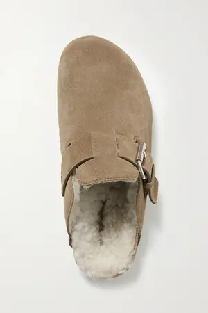 Isabel Marant Mirvin Studded Suede And Shearling Mules