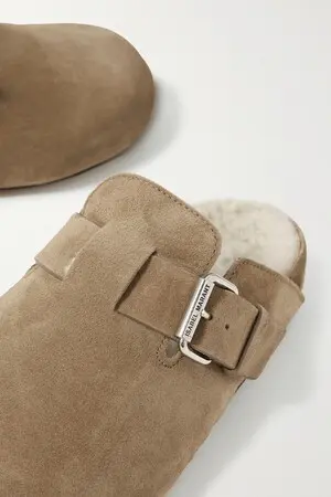 Isabel Marant Mirvin Studded Suede And Shearling Mules