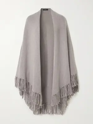 Arch4 Fringed Cashmere Wrap - Gray