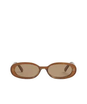Le Specs Outta Love Oval-frame Sunglasses - Caramel