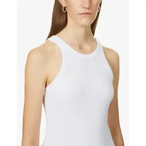 TOTEME Ribbed Cotton-blend Tank Top - White