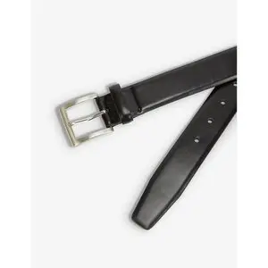 DENTS Glossy Leather Belt - Black
