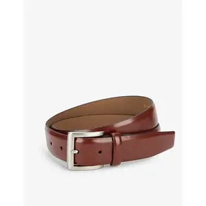 DENTS Glossy Leather Belt Tan