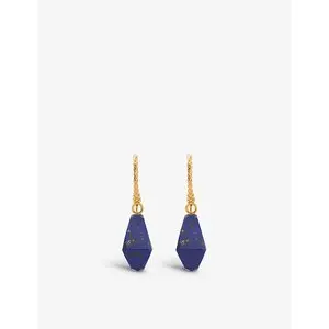 Monica Vinader Geometric Gemstone Wire Lapis Lazuli Earrings - Blue