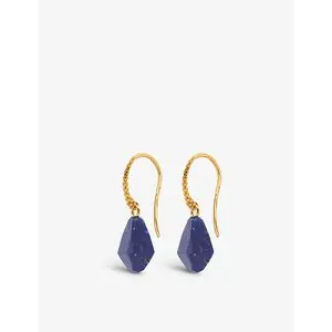 Monica Vinader Geometric Gemstone Wire Lapis Lazuli Earrings - Blue
