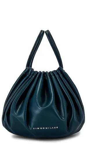SIMONMILLER Vegan Leather Scrunch Bag In Blue