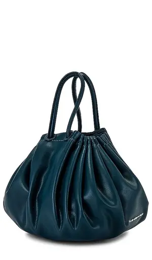 SIMONMILLER Vegan Leather Scrunch Bag In Blue