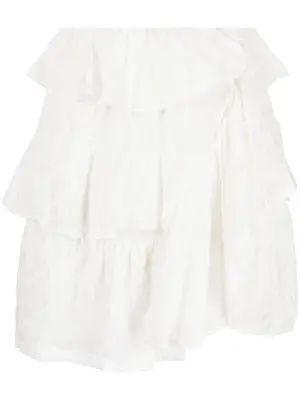 IRO PARIS Tiered Mini Skirt - White