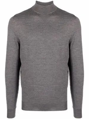 DRUMOHR Ribbed Merino Roll Neck Jumper