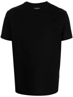 Emporio Armani Round Neck Short-sleeved T-shirt - Black