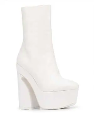Giambattista Valli Platform Calf-high Leather Boots