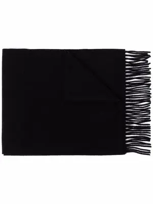 VIVIENNE WESTWOOD Logo-embroidered Wool Scarf - Black